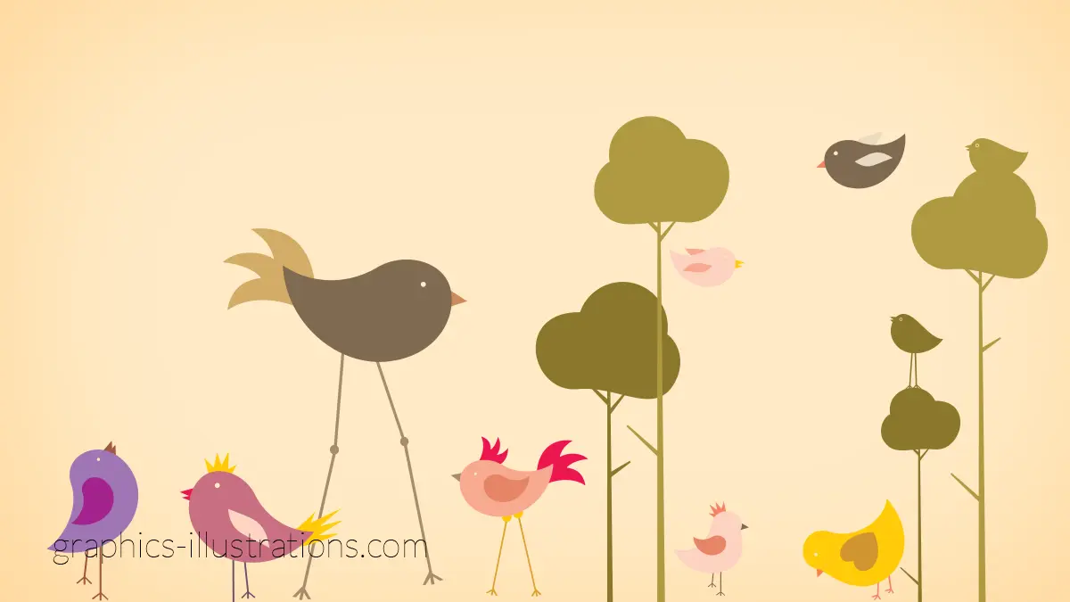Illustrator Vector Set: Spring Birds