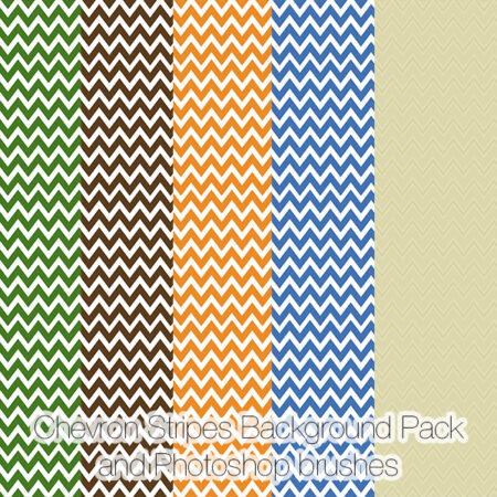 Chevron Stripes Backgrounds and Photoshop Brushes Set