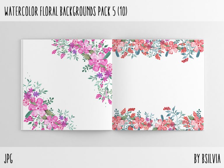 Watercolor Floral Background » Graphics-Illustrations.Com