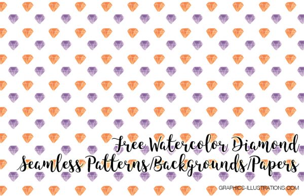 Watercolor Diamond Backgrounds, Seamless Patterns » Graphics ...