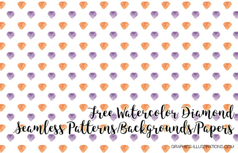 Watercolor Diamond Backgrounds, Seamless Patterns » Graphics ...