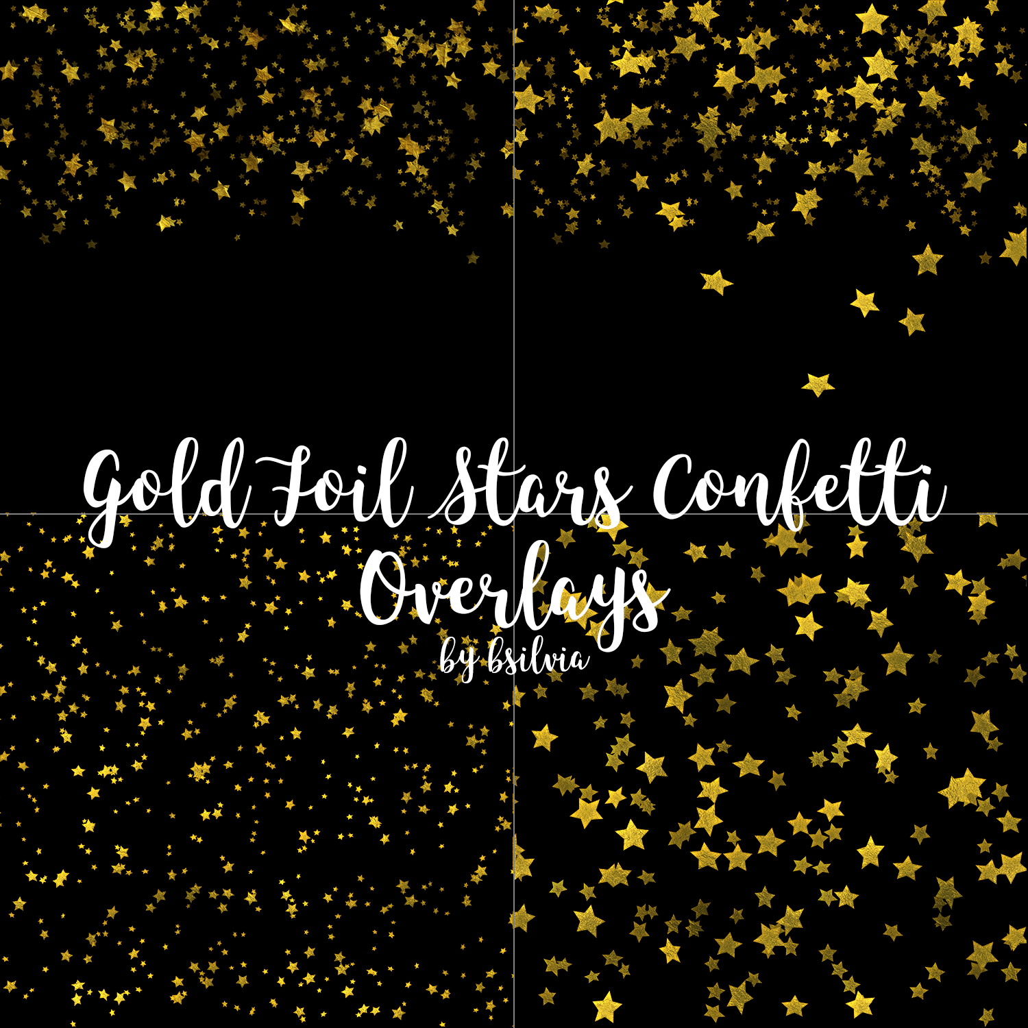 Gold Stars Confetti Overlays – Transform Your Creative Projects