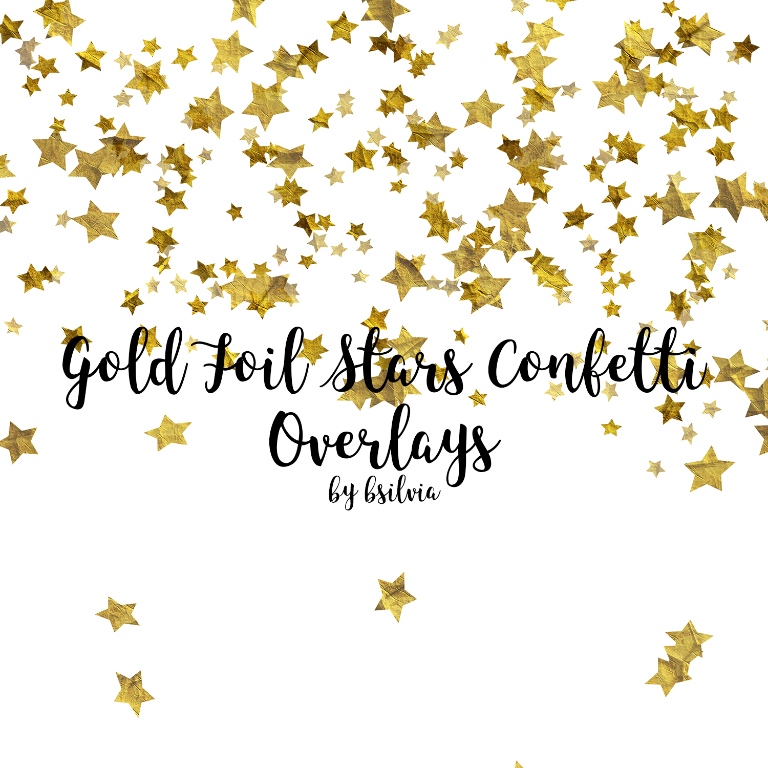 Gold Stars Confetti Overlays – Transform Your Creative Projects