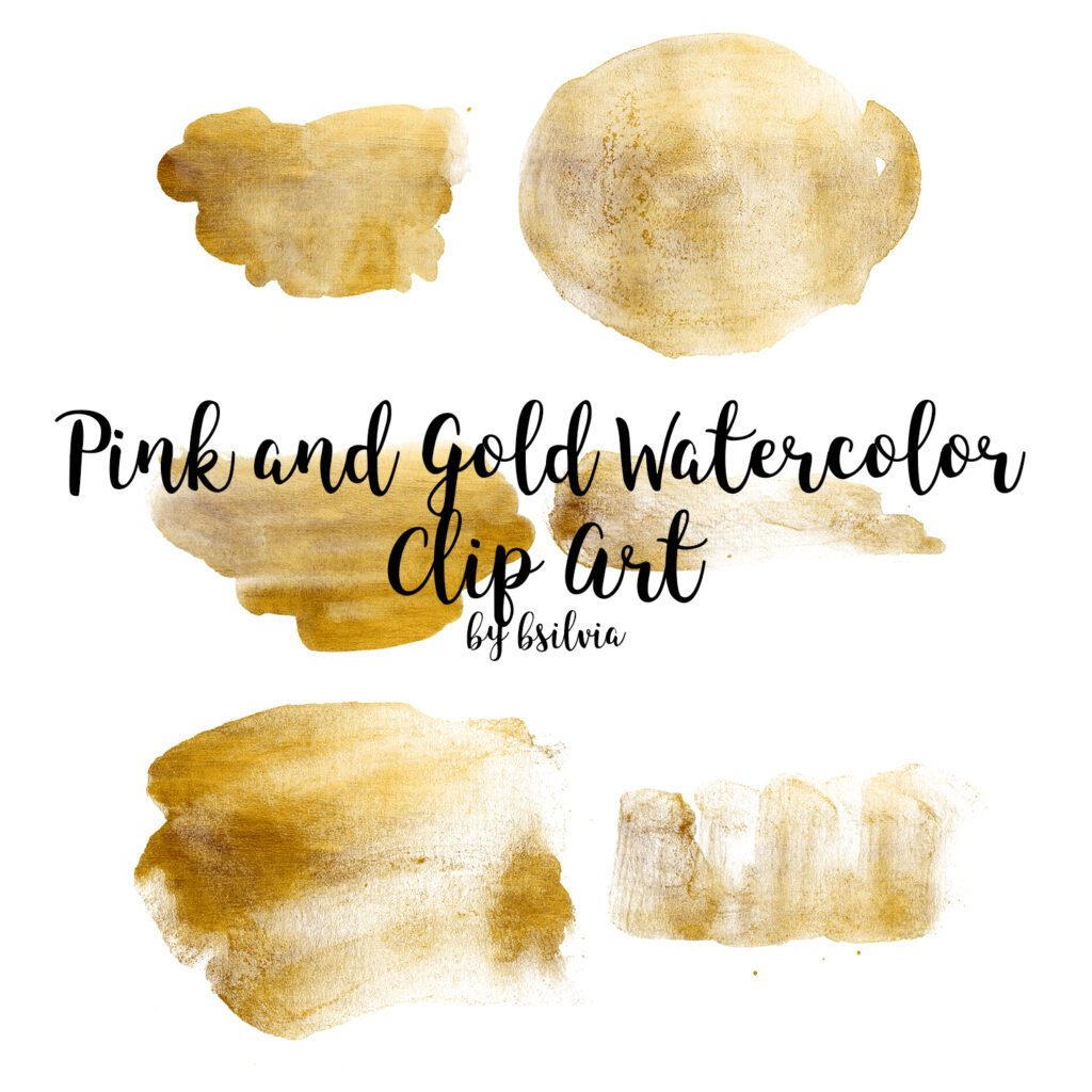 How to Use Pink and Gold Watercolor Clip Art for Stunning Designs