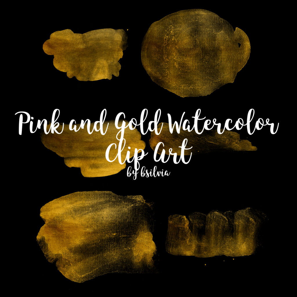 How to Use Pink and Gold Watercolor Clip Art for Stunning Designs